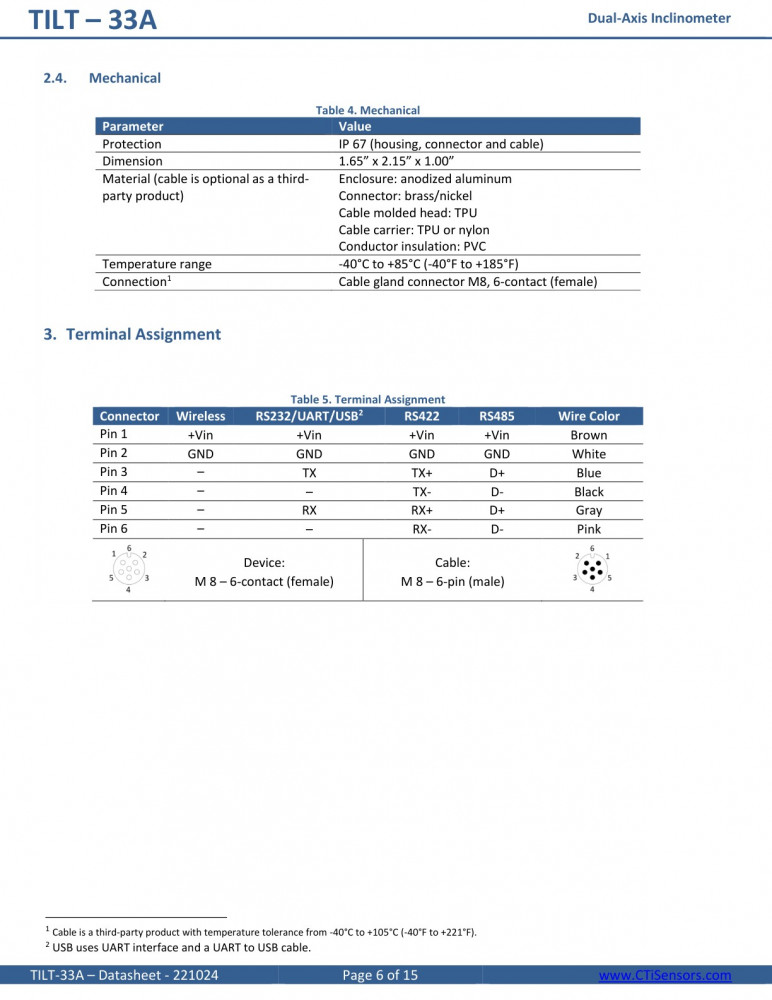 TILT-33A datasheet page 6