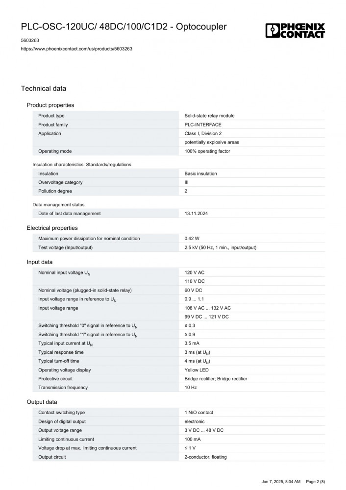 Phoenix Contact 5603263 technical document page 2