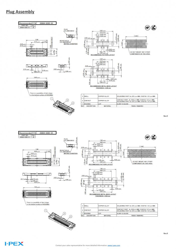 I-PEX NOVASTACK 35-HDN technical document page 3