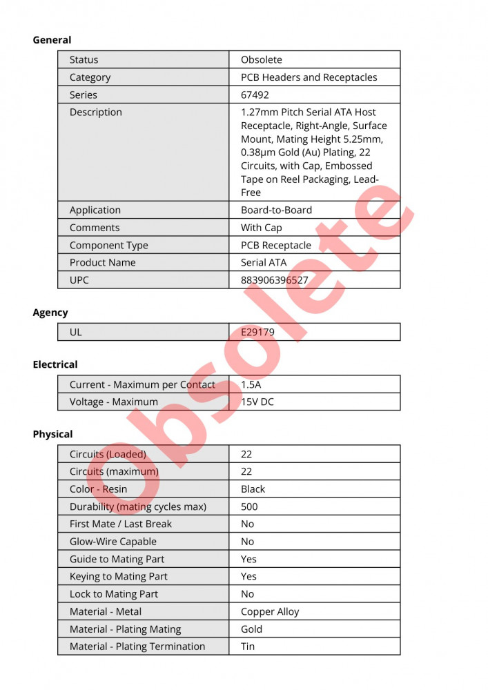 MOLEX 674921327 technical document image 2
