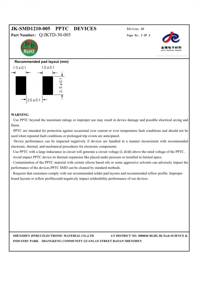 JK-SMD1210-005-30 technical document page 3