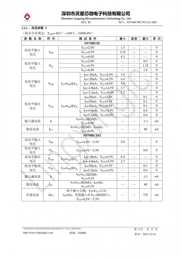 SN74HC02PW(LX) datasheet page 9