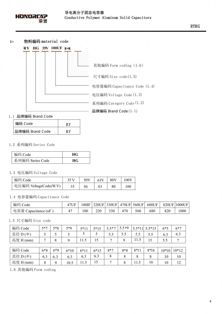 Honor Elec HG series datasheet page 5
