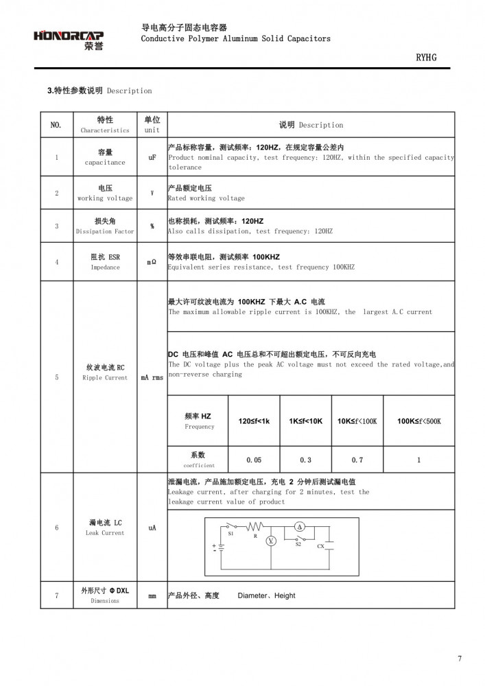 Honor Elec HG series datasheet page 8