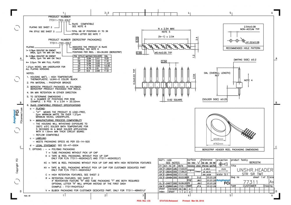 Amphenol 77311 drawing page 1