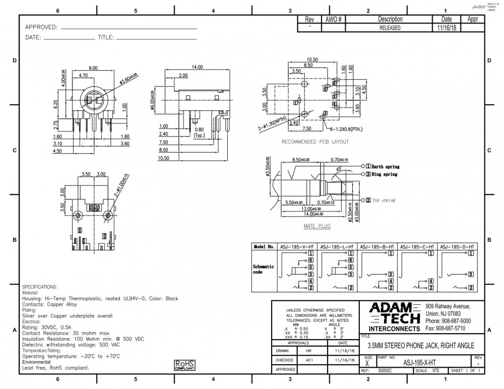 ASJ-195-L-HT technical document preview