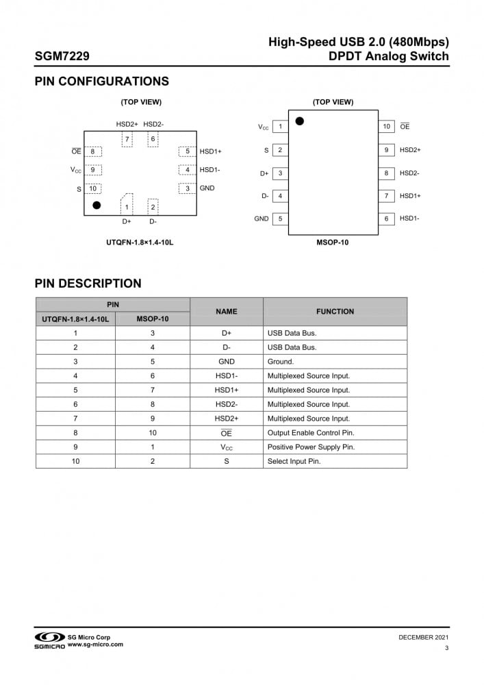 SGM7229 datasheet page 3