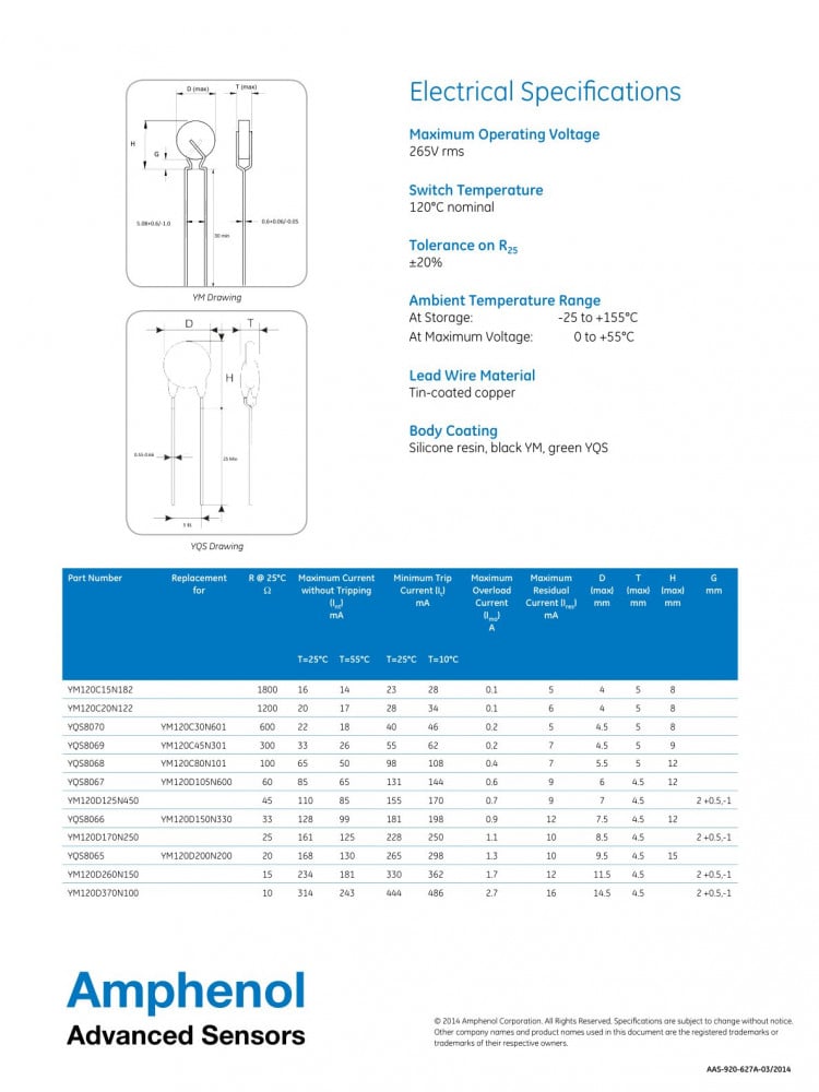 YQS8070 technical document page 2