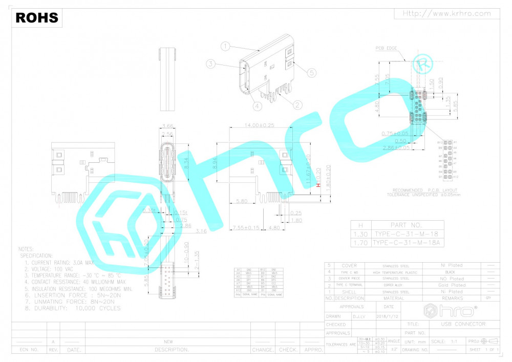 TYPE-C-31-M-18A technical drawing preview