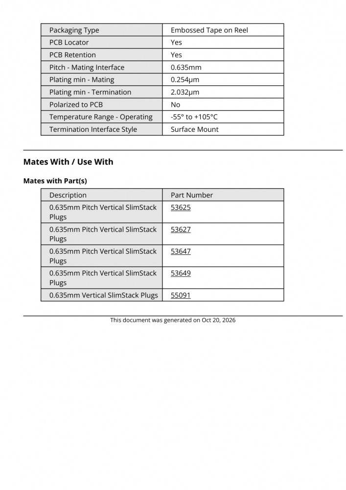 MOLEX 527600678 technical document preview, page 3