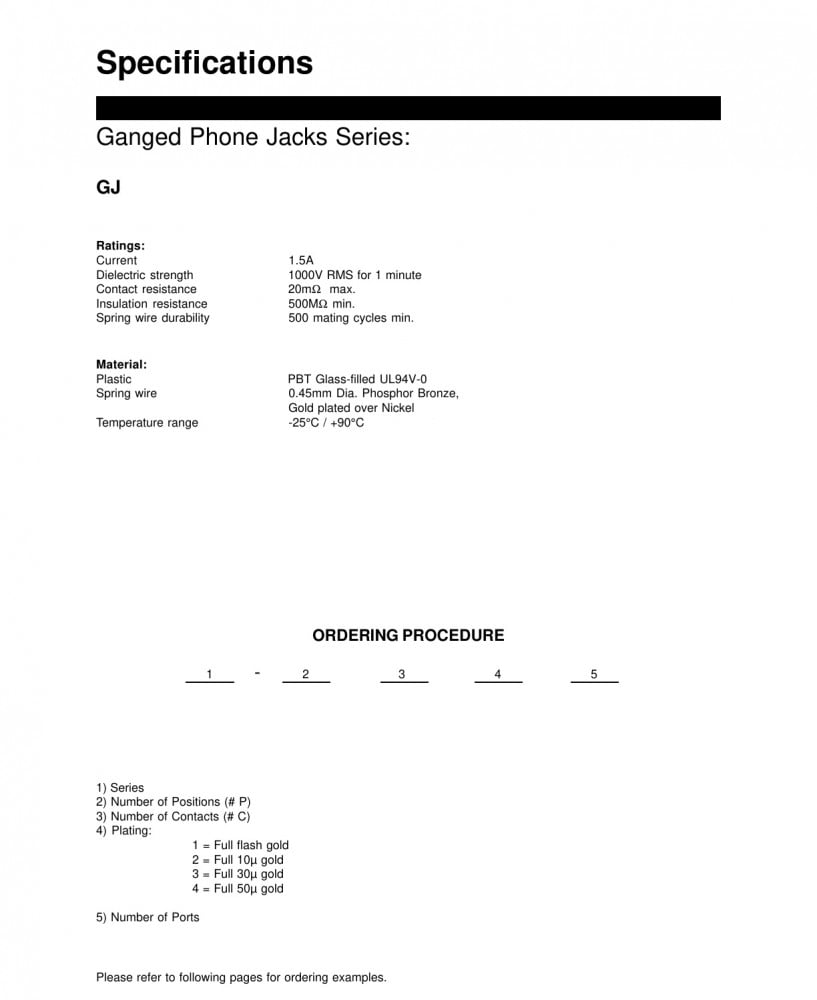 On-Shore Tech GJ series technical document page 2