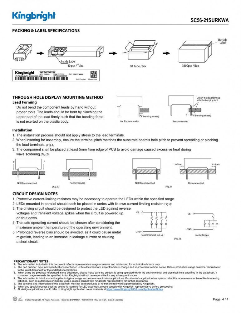 SC56-21SURKWA datasheet page 4