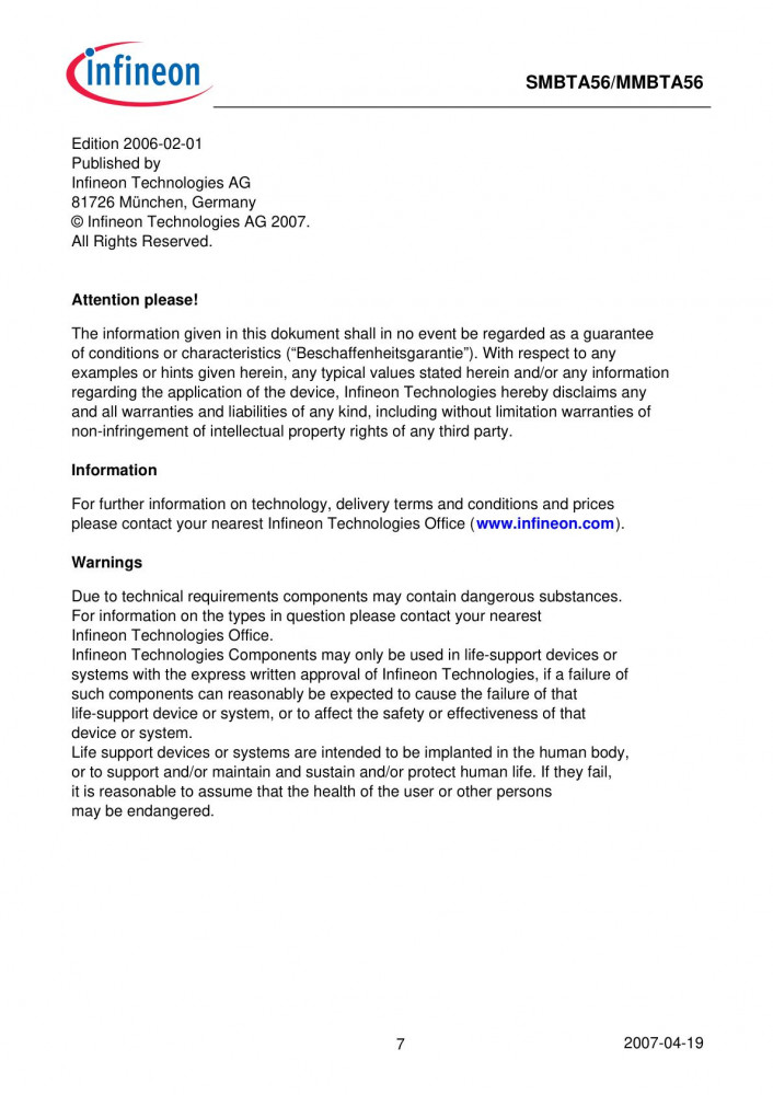 SMBTA 56 E6327 datasheet page 7
