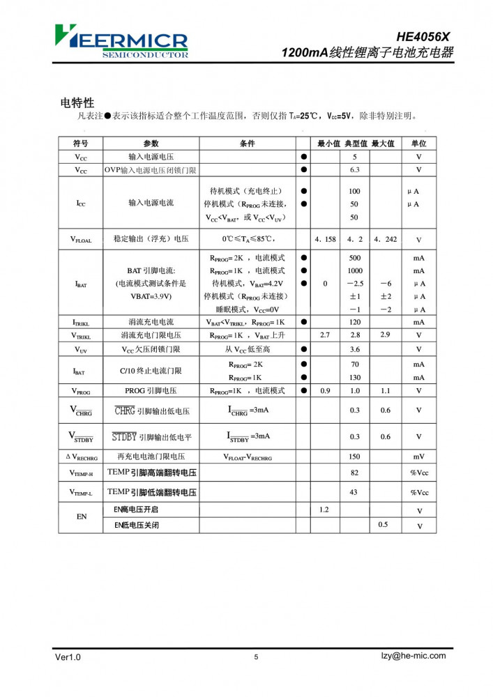 HE4056X datasheet page 5