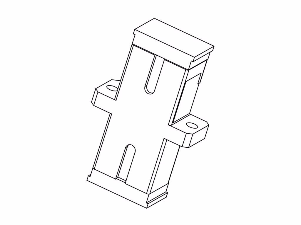 SC/UPC One Body Adapter, Simplex, Singlemode, Blue Body, Ceramic Alignment Sleeve, with Flange, Screw Mount for sale