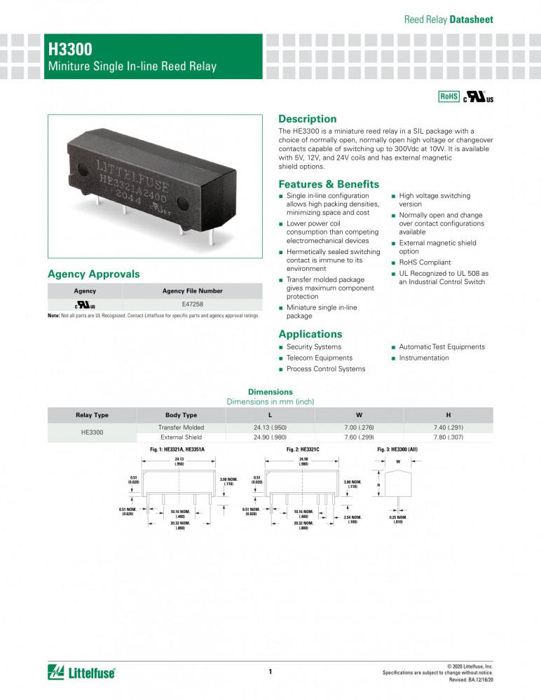 HE3351A0500 technical document page 1