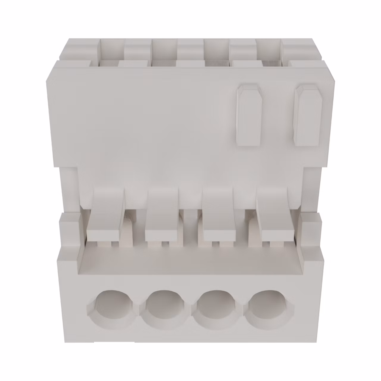 Appli-Mate RAST 2.5 Female Connector, 2.50mm Pitch, 4 Circuits, Positions A, B and C Removed, Open Endwalls for sale