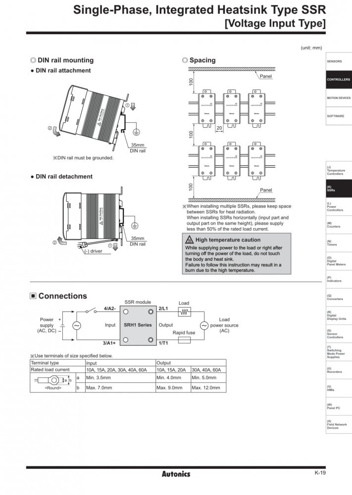 Autonics SRH1 documentation page 5