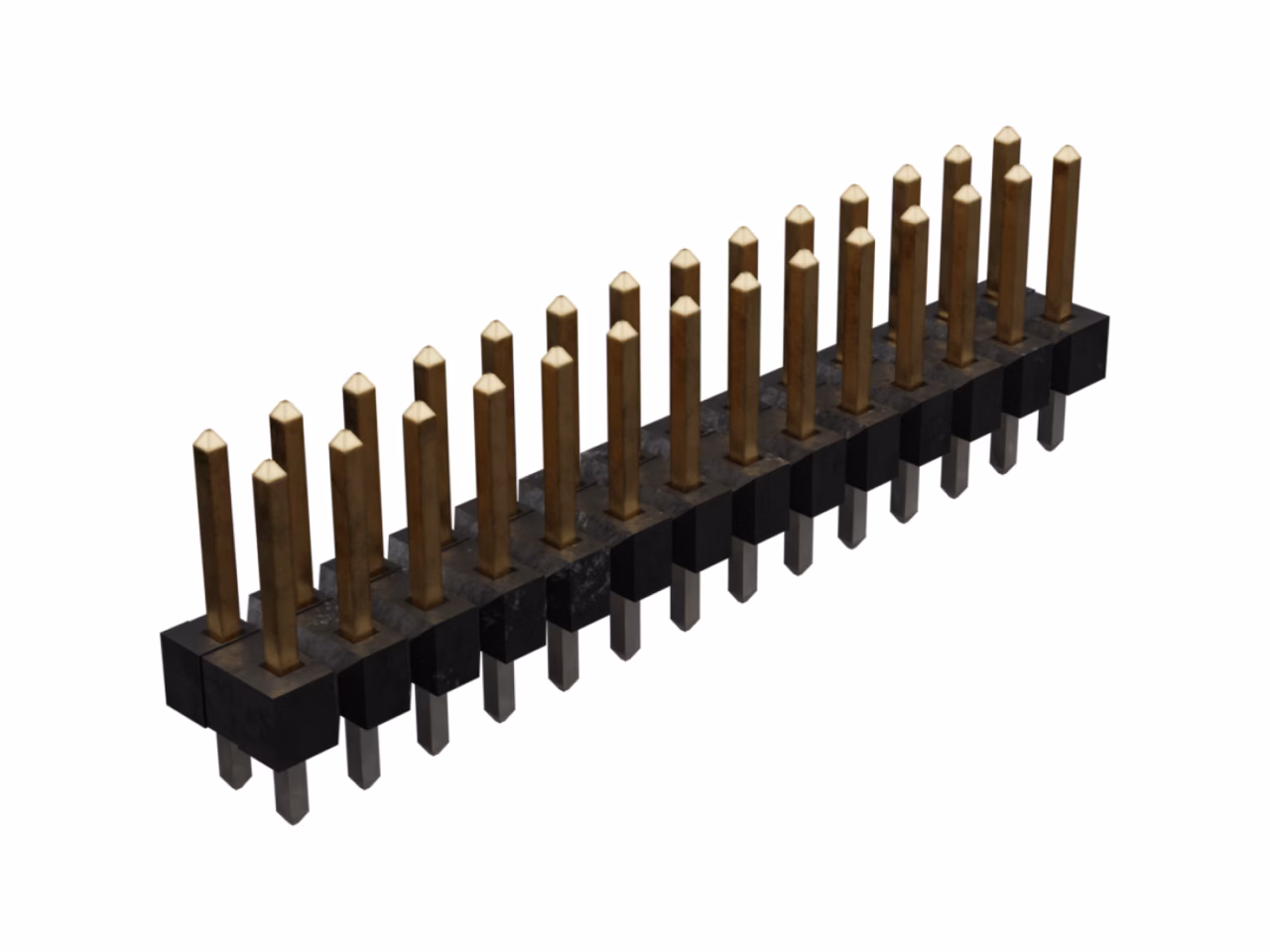 C-Grid Header, 2.54mm Pitch, Through Hole, Dual Row, Vertical, 28 Circuits, 0.38µm Gold (Au) Plating, Tray Packaging, Lead-Free for sale