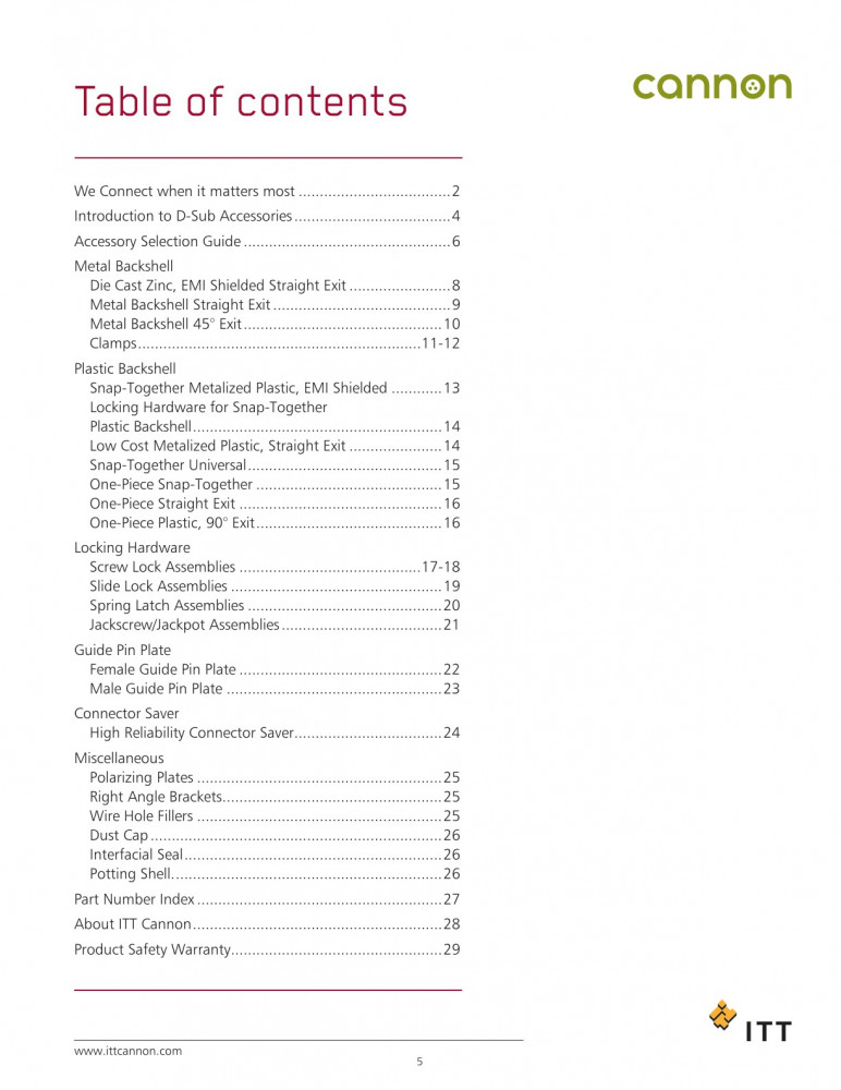 ITT CANNON D20419-16 technical document page 5