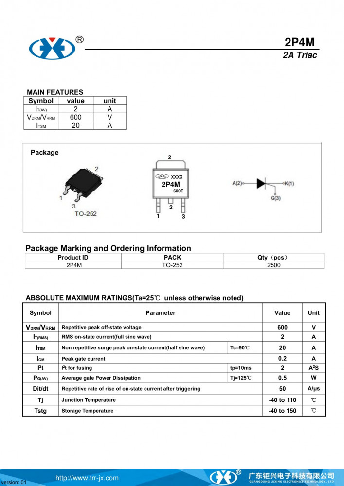 2P4M datasheet page 1