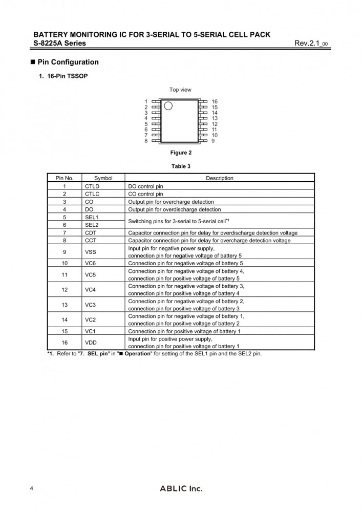 S-8225A datasheet page 4