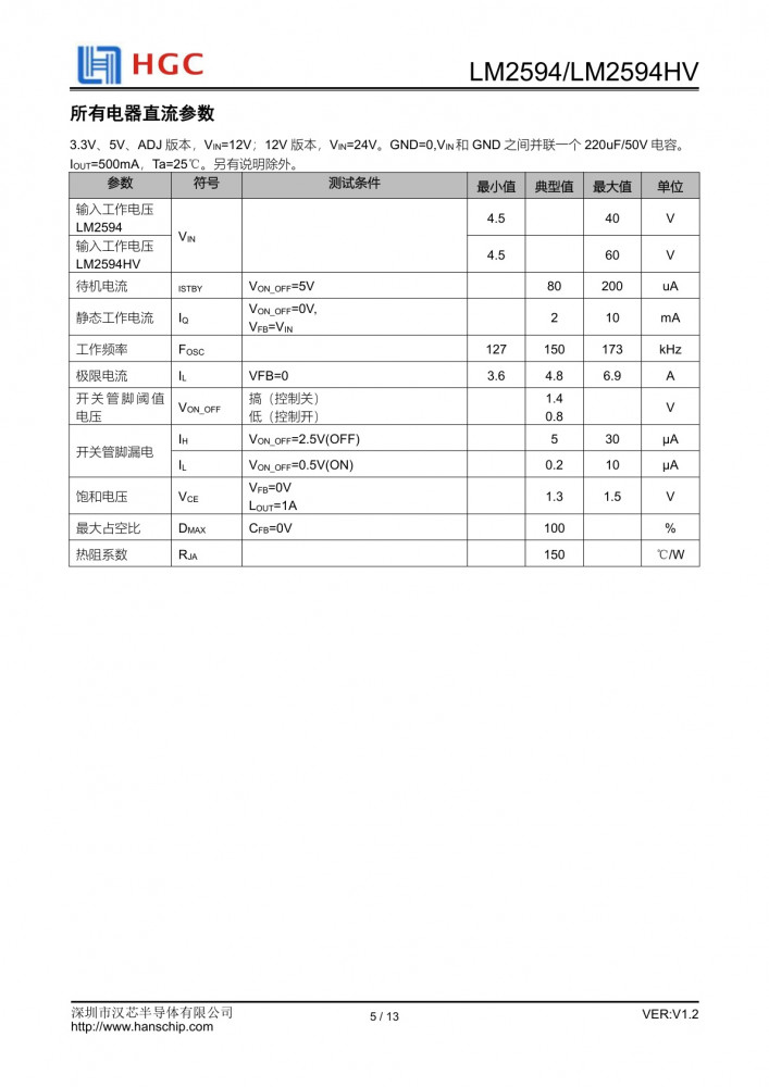 LM2594 datasheet page 5