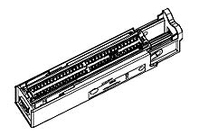 2.54mm Pitch MOX Female Housing, 64 Circuits, Dual Row, for Wire Crimp Terminals, Gray for sale