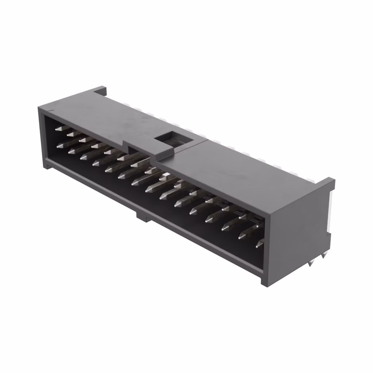 C-Grid III PCB Header, 2.54mm Pitch, Through Hole, Dual Row, Right-Angle, Shrouded, 3.40mm Tail Length, 30 Circuits, Tin (Sn) Plating for sale