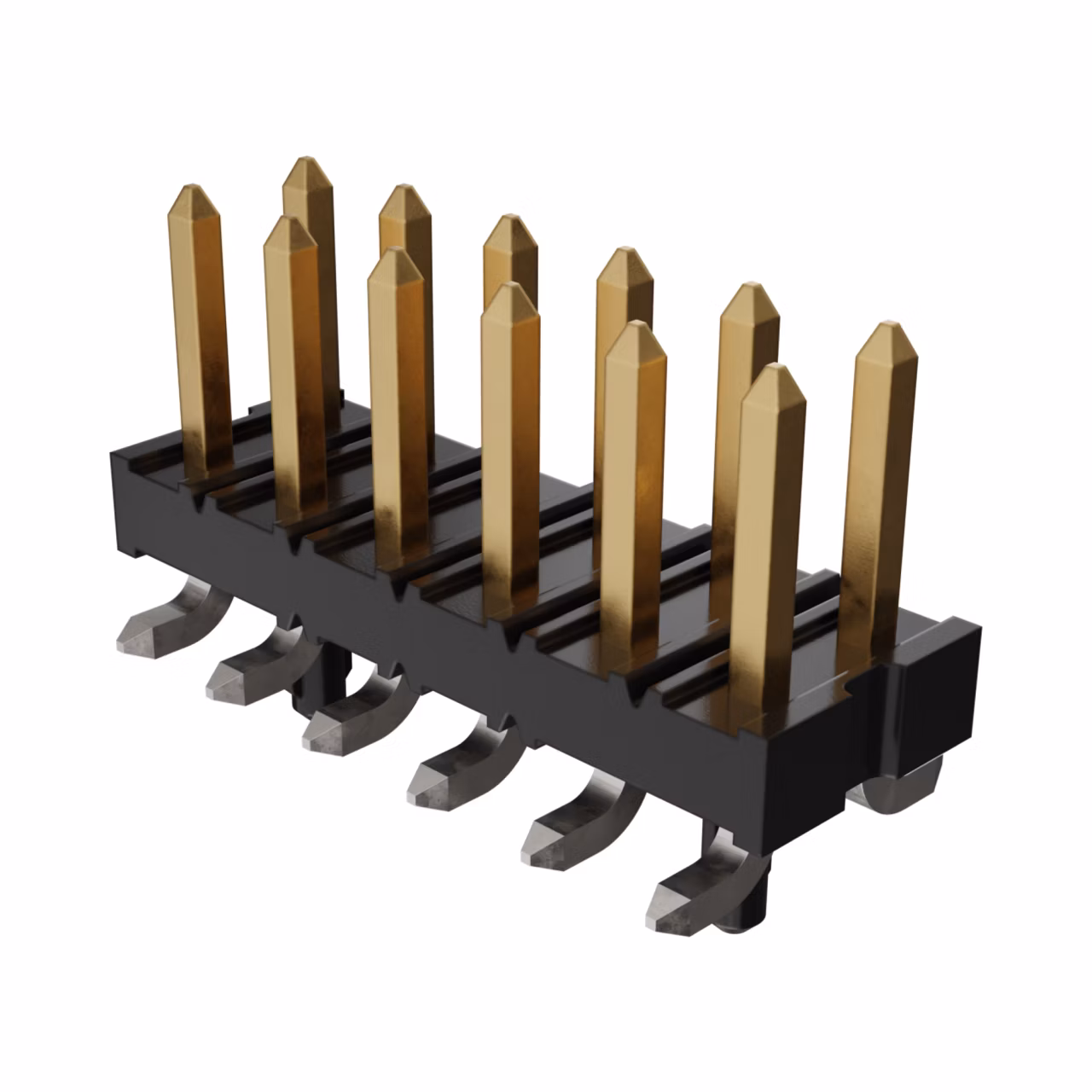 Milli-Grid Header, Vertical, Surface Mount, 12 Circuits, 0.38µm Gold (Au) Plating, Mating Pin Length 3.80mm, with Pegs, Tape and Reel, Lead-Free for sale