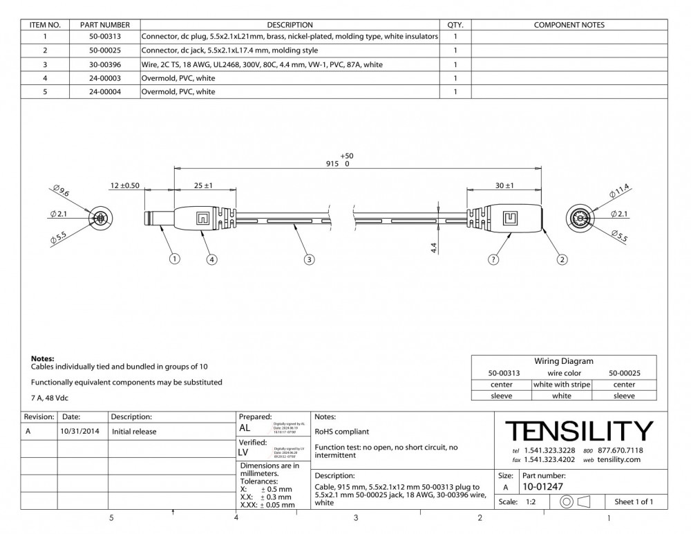 Tensility International 10-01247 product drawing