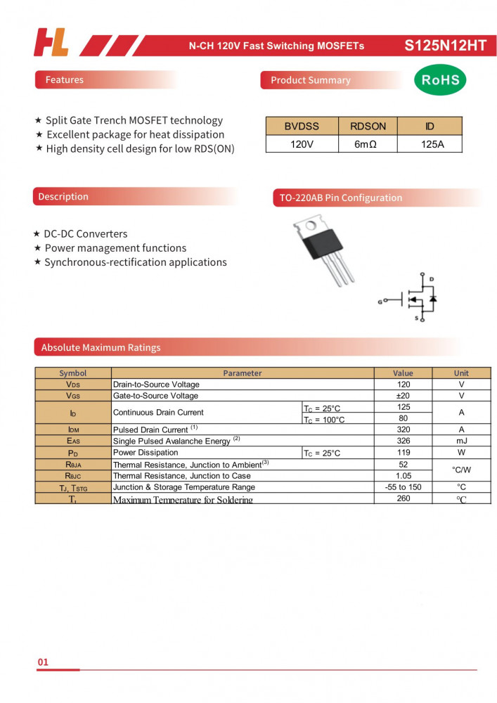 S125N12HT datasheet page 1