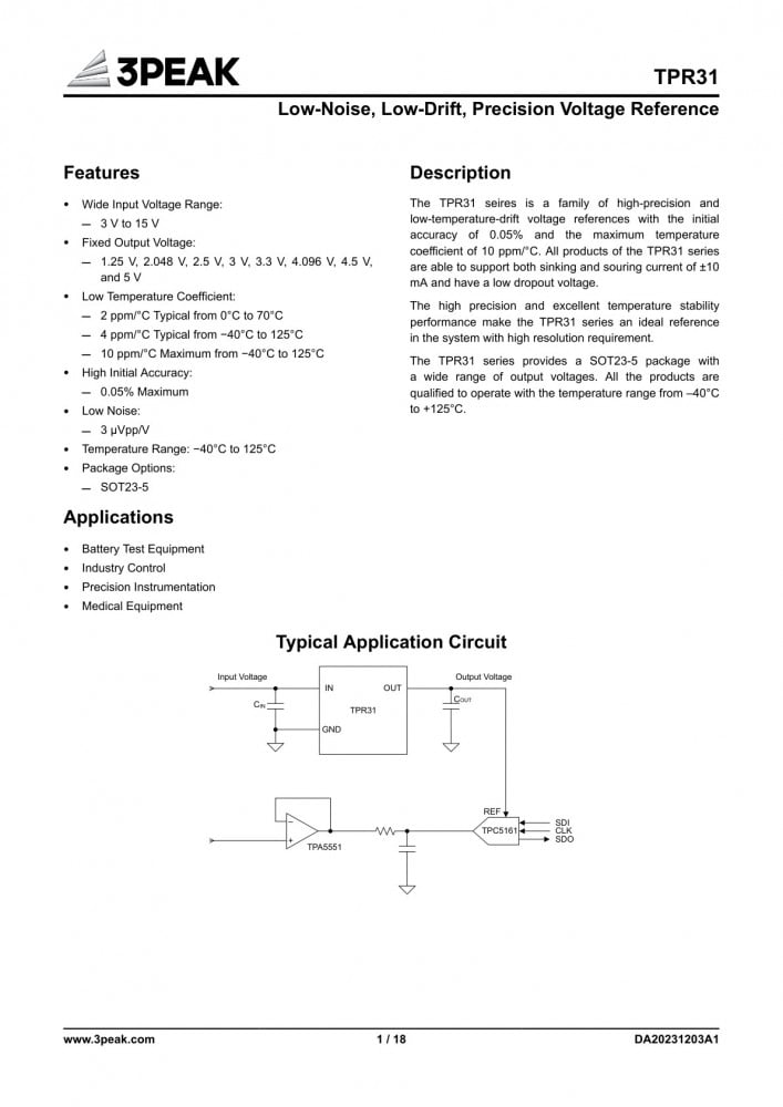 TPR3125-S5TR-S datasheet page 1