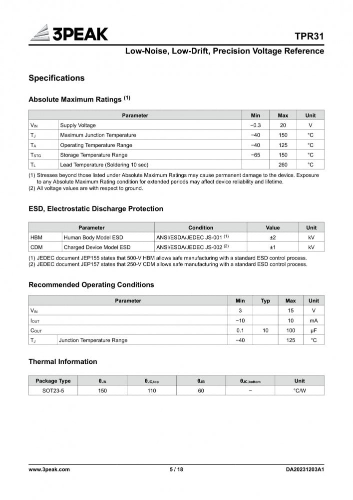 TPR3125-S5TR-S datasheet page 5