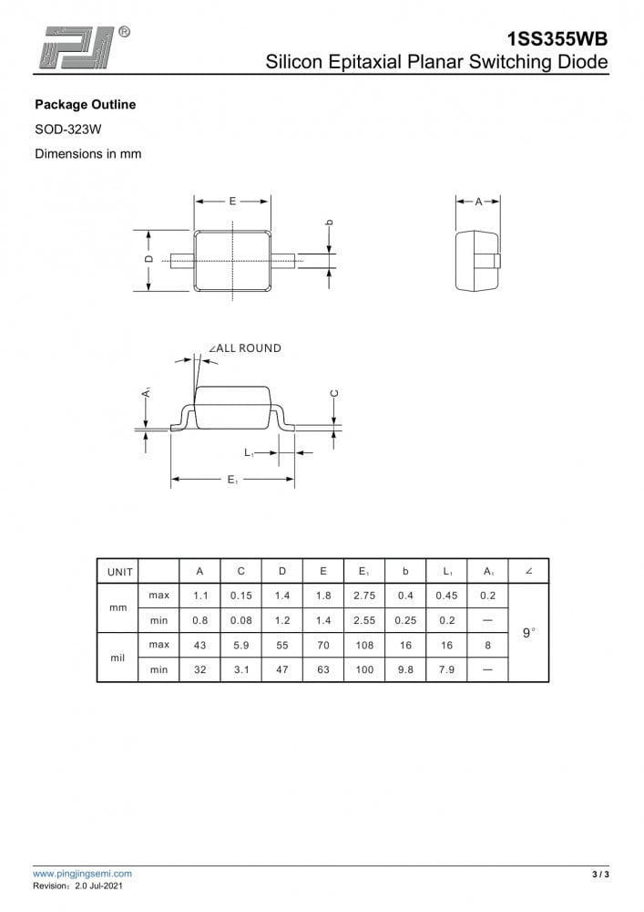 1SS355WB technical document page 3