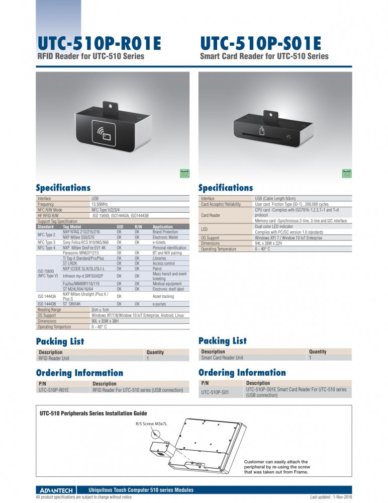 UTC-510P-R product documentation page