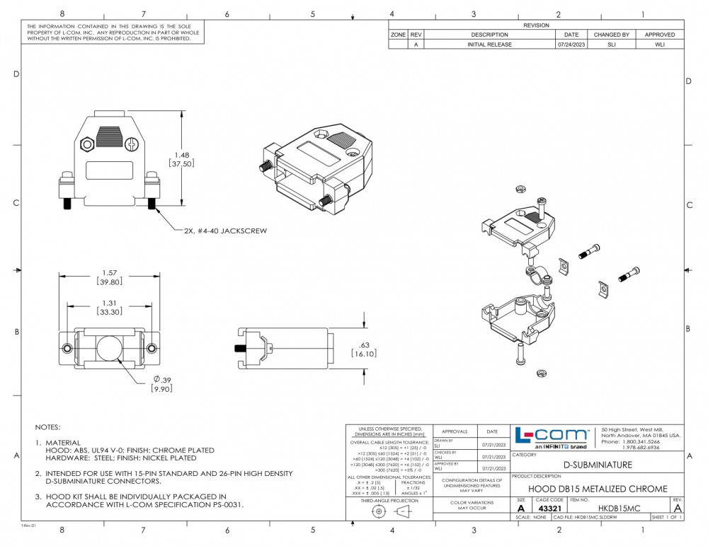HKDB15MC technical document preview