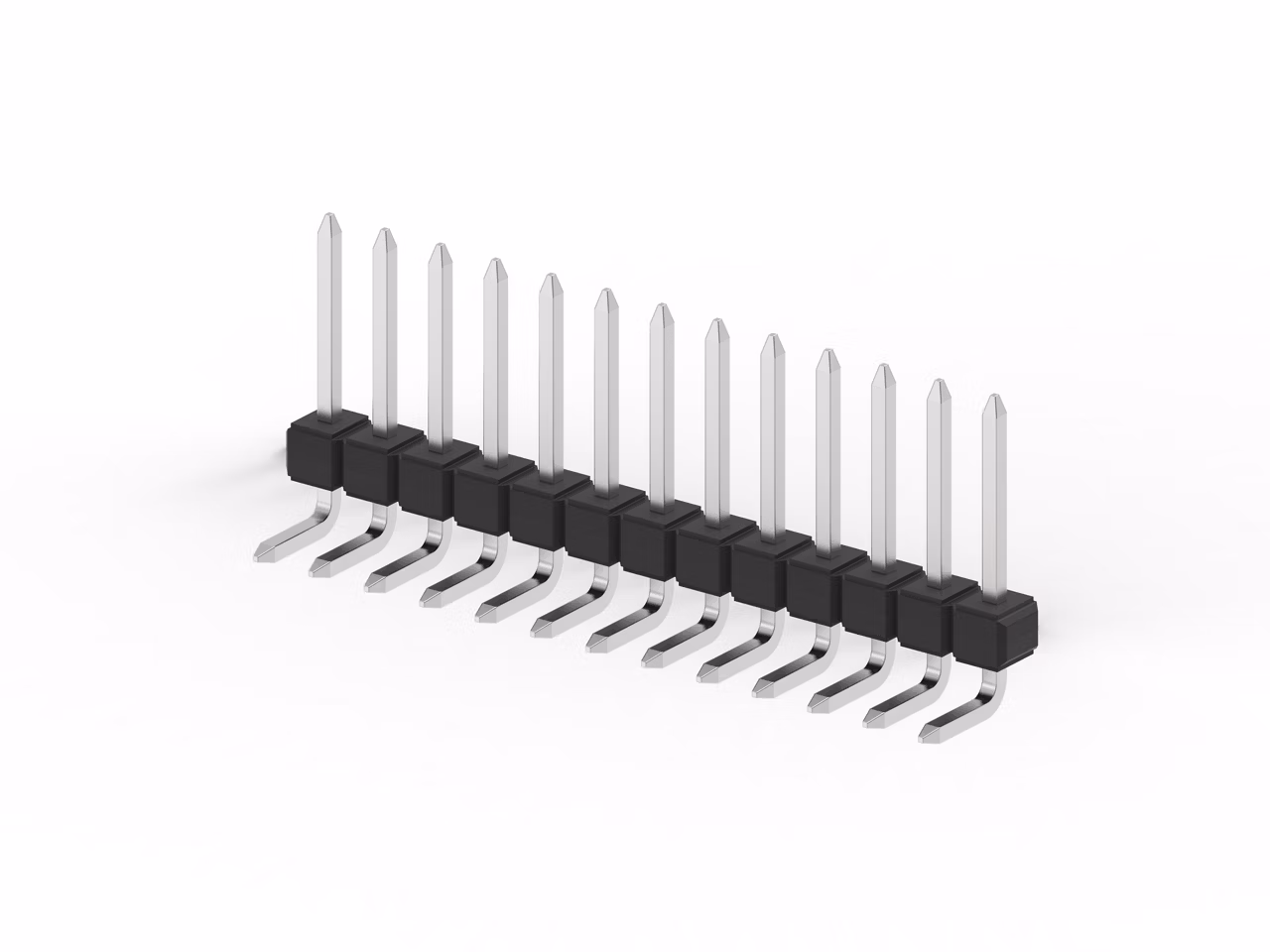 KK 254 Breakaway Header, Right-Angle Surface Mount Compatible, 13 Circuits, Tin (Sn) Plating, Mating Pin Length 8.23mm, Bag for sale