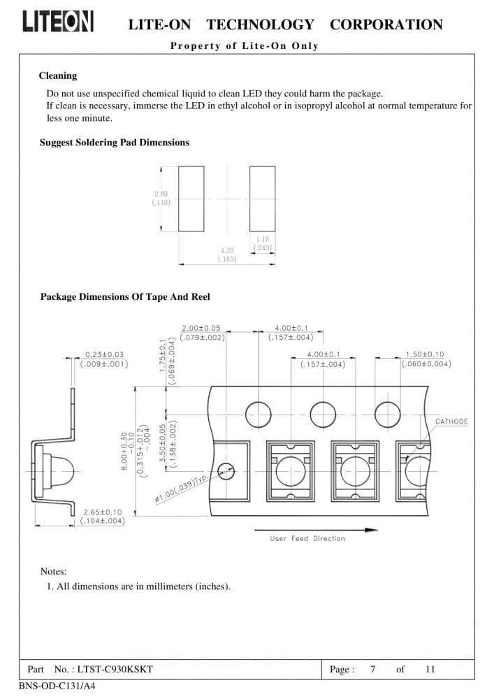 LTST-C930KSKT datasheet page 8