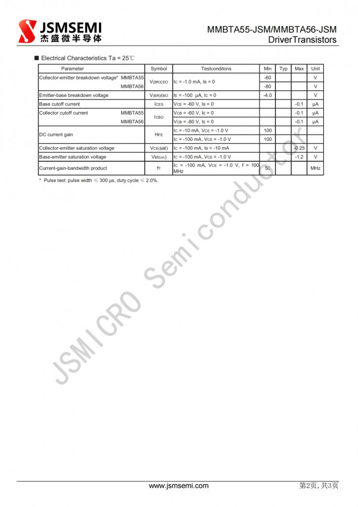 MMBTA55-JSM datasheet page 2
