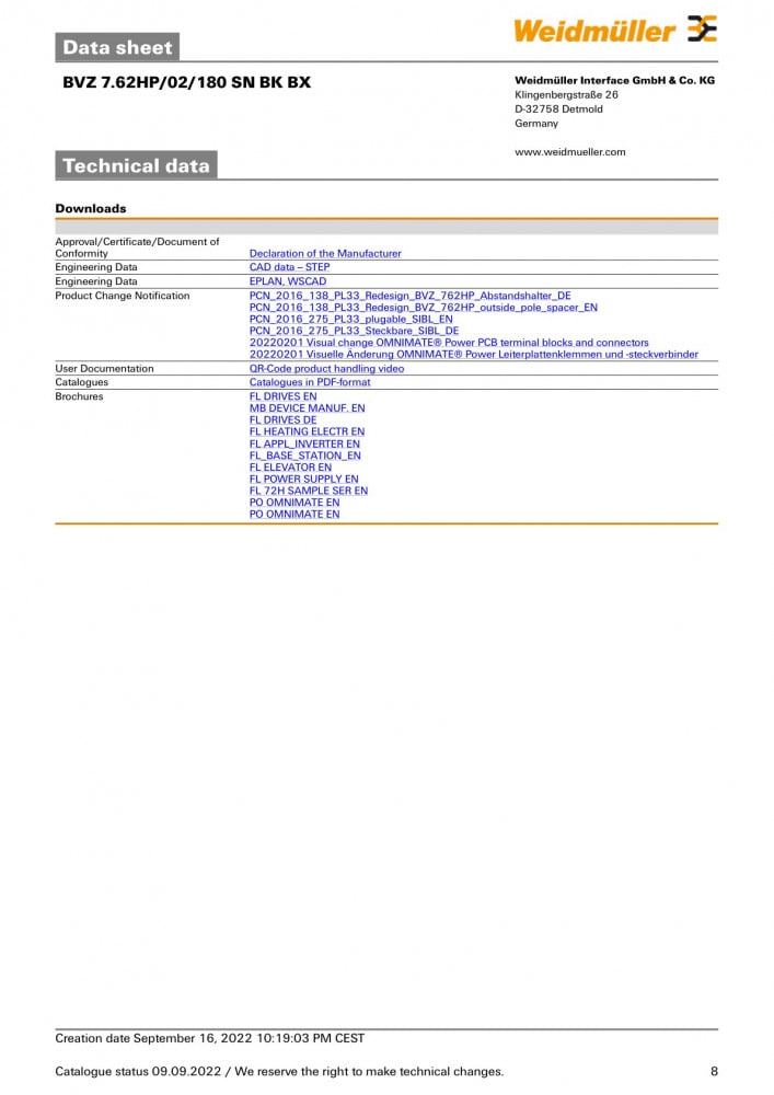 WEIDMULLER 1929930000 documentation page 8