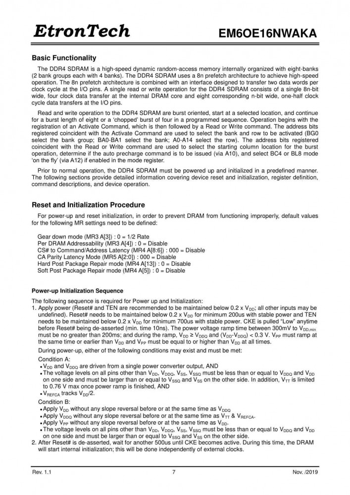 Etron DDR4 datasheet page 7