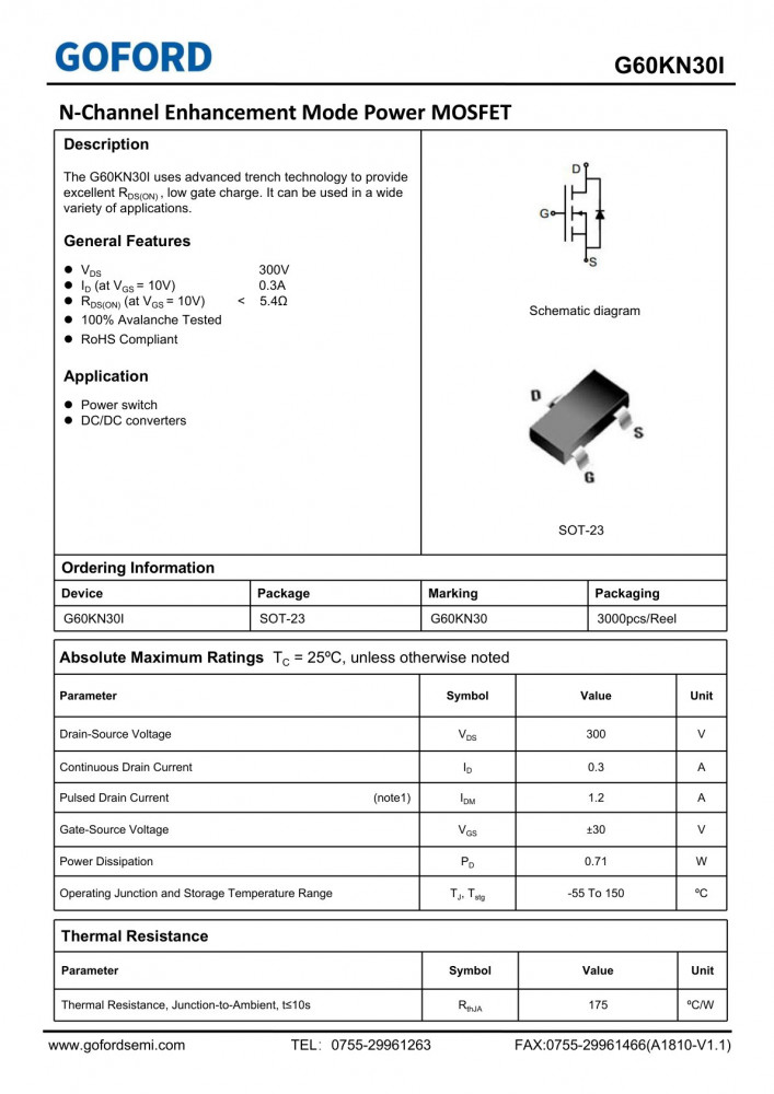 G60KN30I datasheet page 1