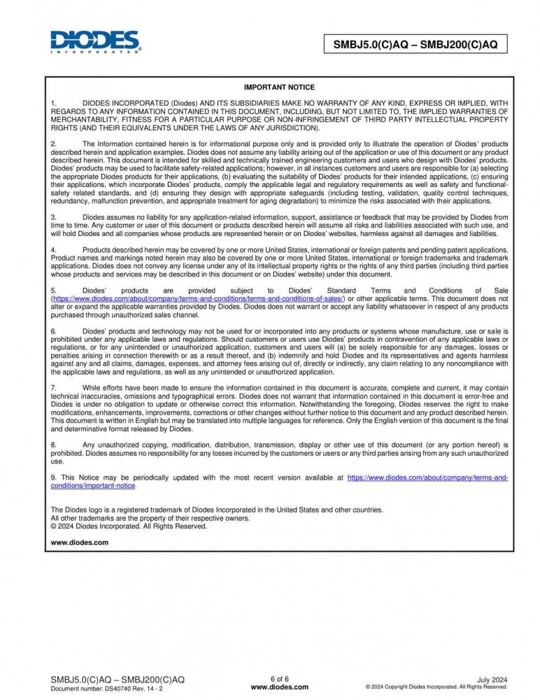 SMBJ26CAQ-13-F datasheet page 6