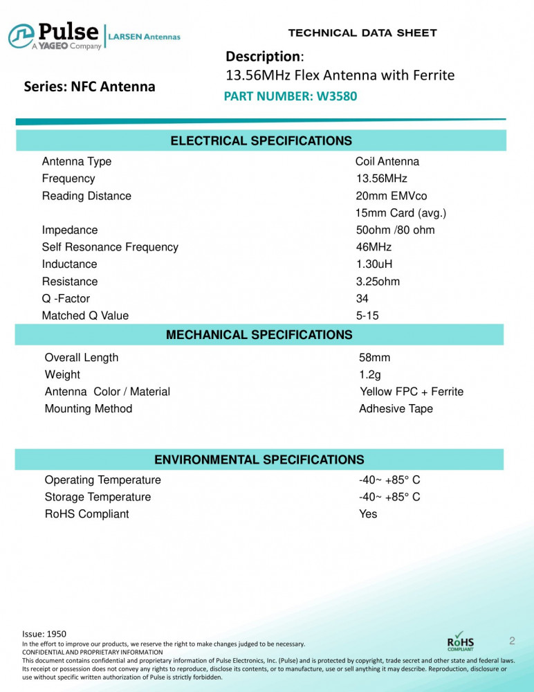 W3580 datasheet page 2
