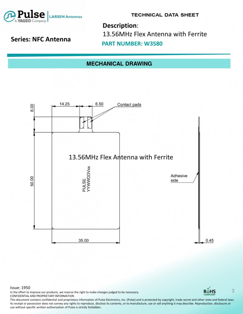 W3580 datasheet page 3