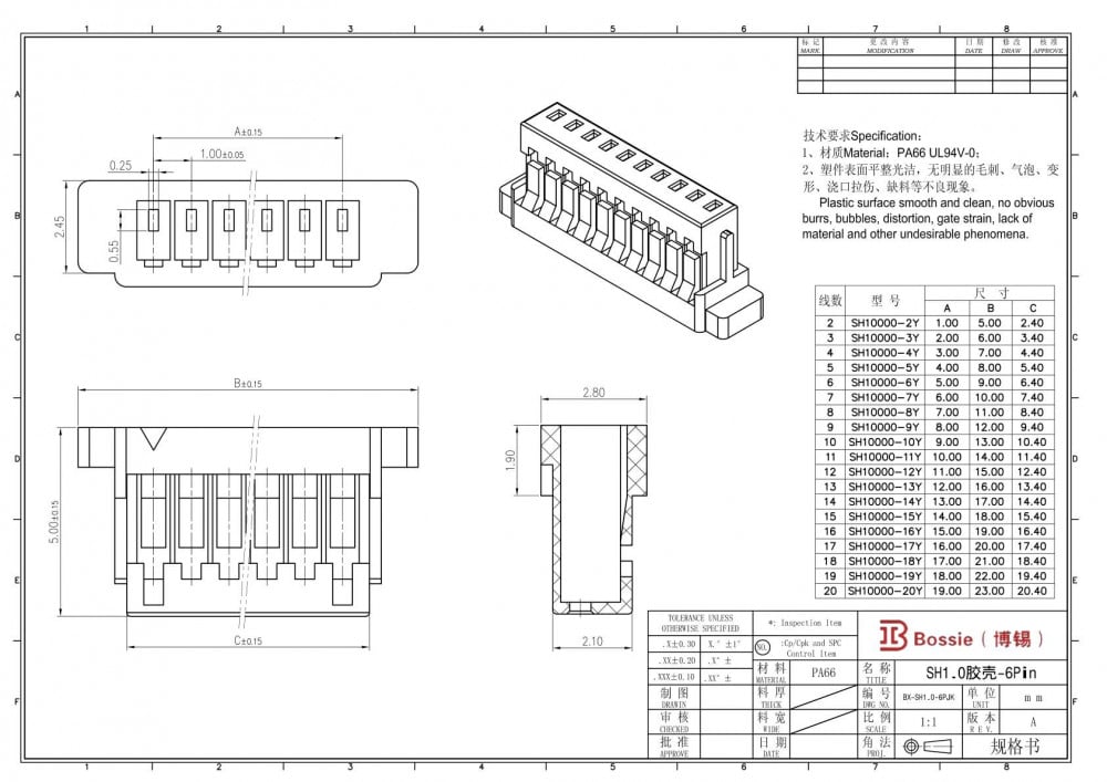BX-SH1.0-6PJK technical document preview