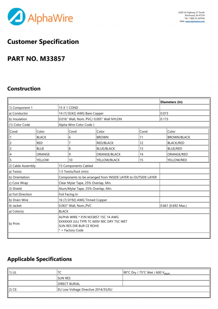 M33857 technical document page 1