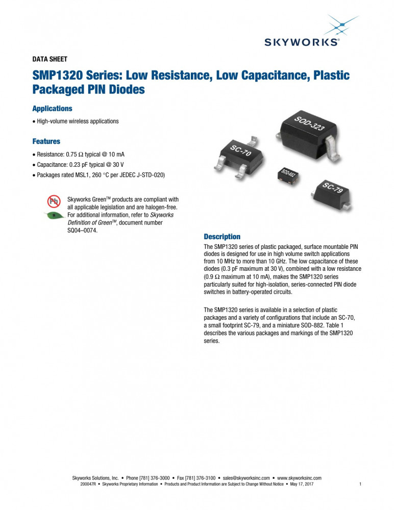 SMP1320 datasheet page 1