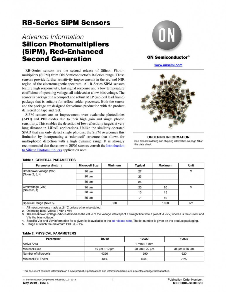 onsemi MICRORB datasheet page 1